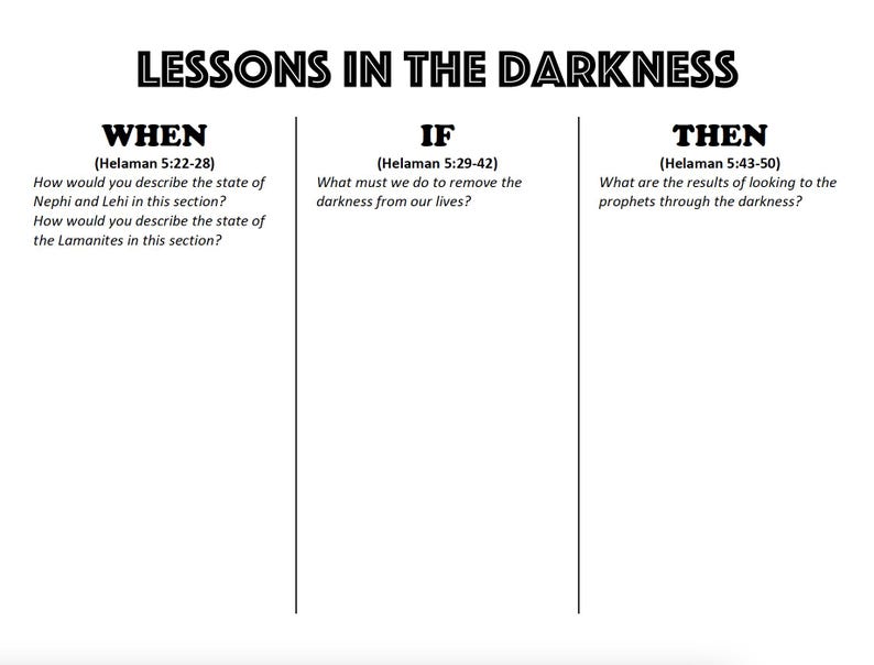 Helaman 1-6 Slides + Handouts - Etsy