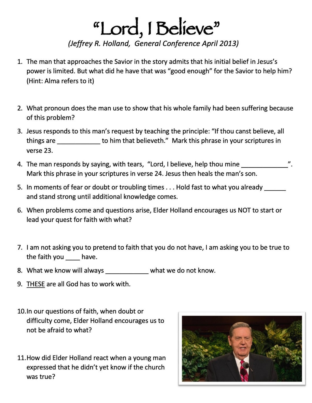 Matthew 15-17, Mark 7-9 Handouts - Etsy