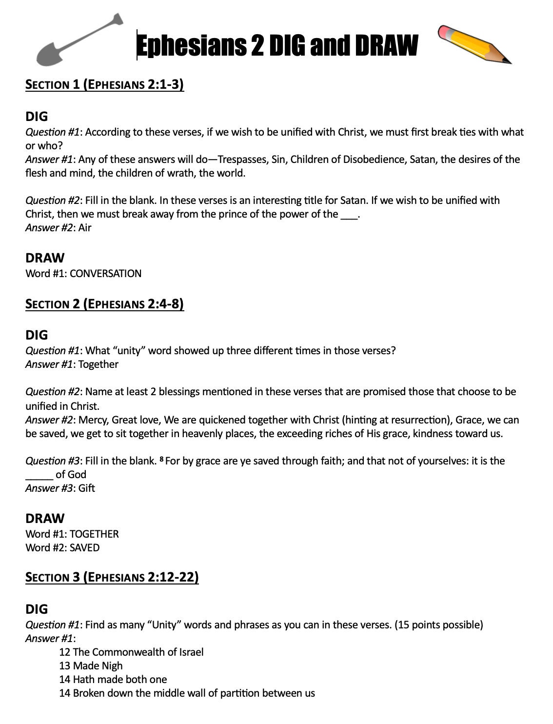 Ephesians Slides + Handouts - Etsy