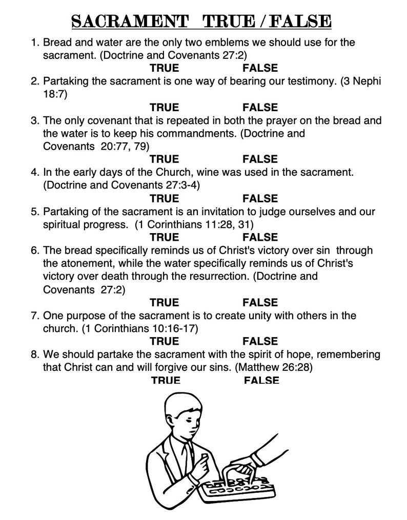 Doctrine & Covenants 27-28 Handouts Only - Etsy