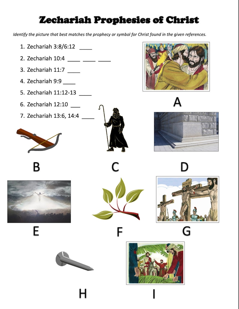 Haggai, Zechariah Handouts - Etsy