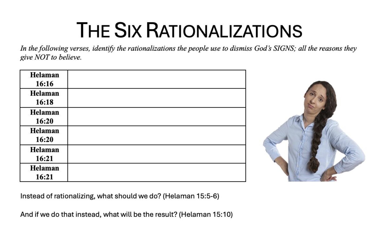 Helaman 13-16 Handouts - Etsy