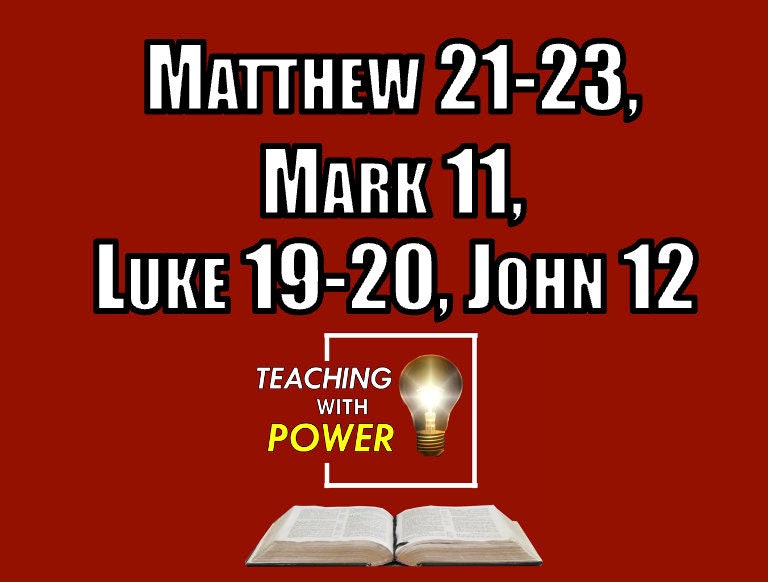 Matthew 21-23 Mark 11 Luke 19-20 John 12 Slides Handouts - Etsy