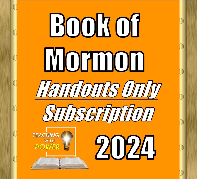 Book of Mormon HANDOUT ONLY Bundle-every Handout for the 2024 Year as ...