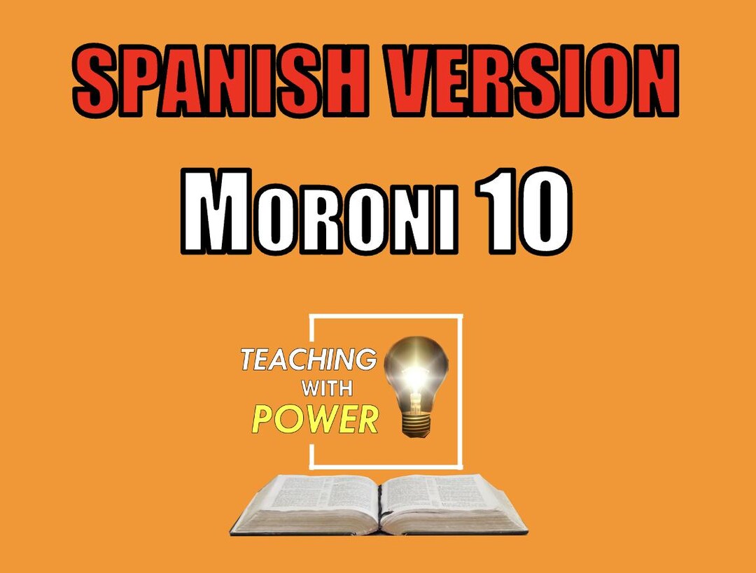 Moroni 10 Diapositivas + Folletos (SPANISH VERSION) - Etsy