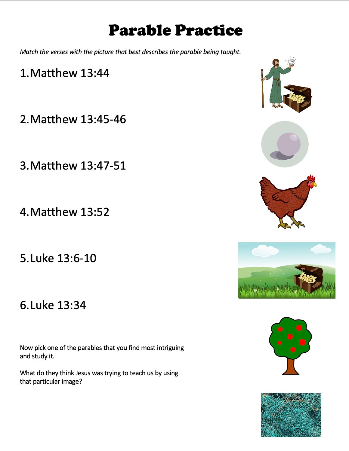 Matthew 13, Luke 8, 13 Slides + Handouts - Etsy