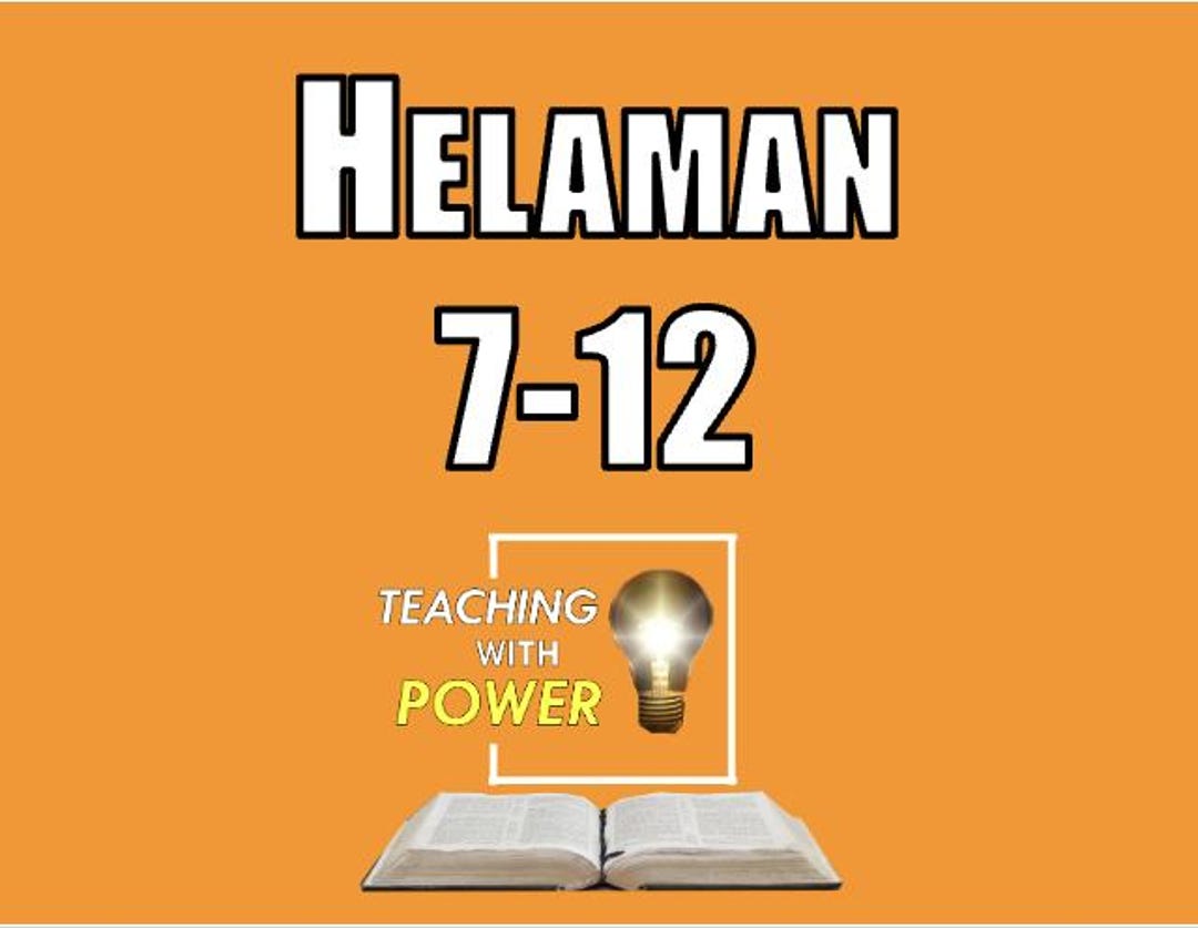 Helaman 7-12 Slides + Handouts - Etsy