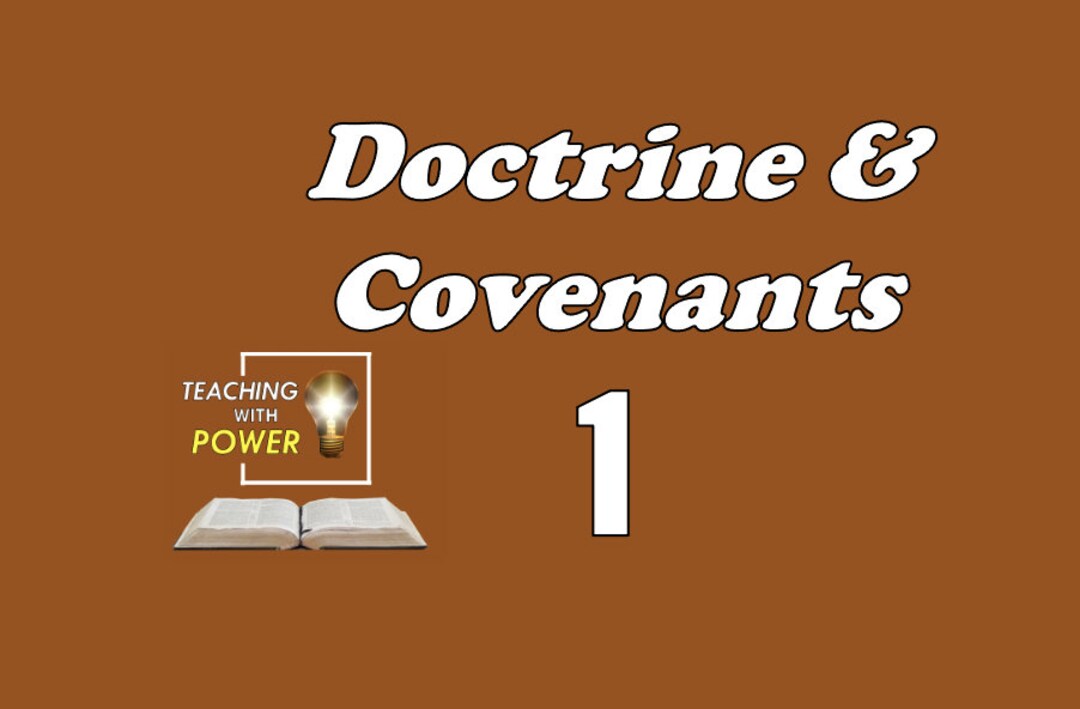 Doctrine and Covenants 1 Slides Handout 61 Slides - Etsy