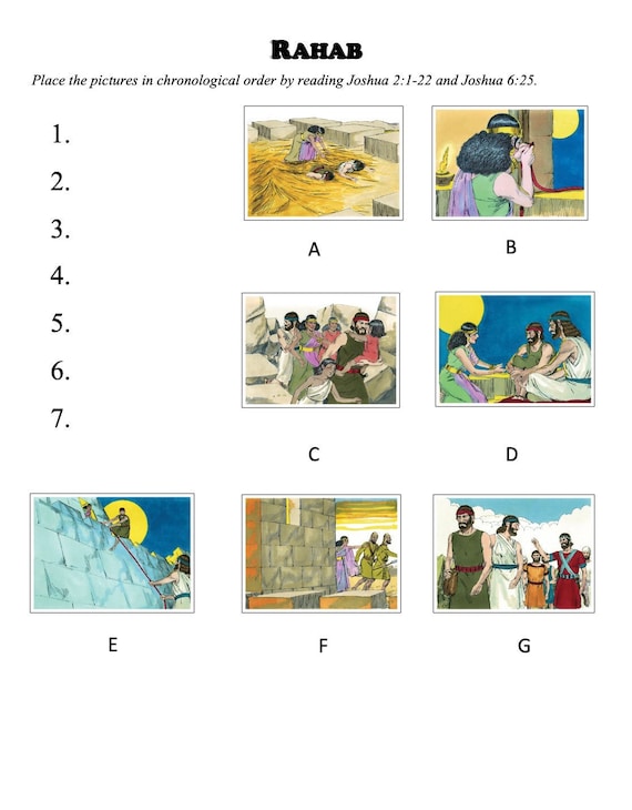 Joshua Handouts - Etsy