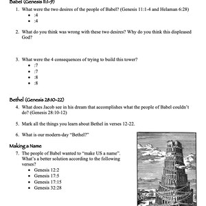 Genesis 6-11, Moses 8 Slides + Handouts - Etsy