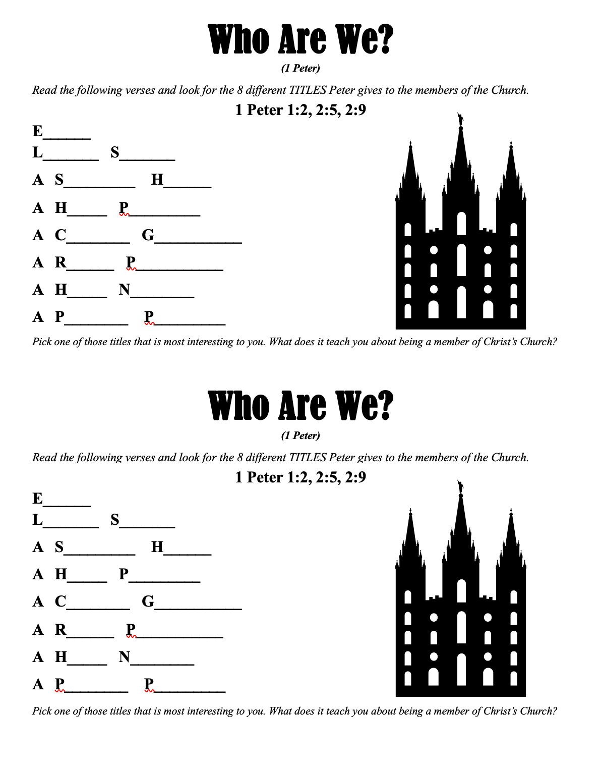 1-2 Peter Handouts - Etsy