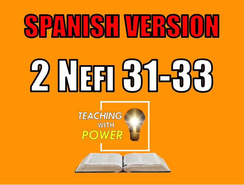 2 Nefi 31-33 Diapositivas + Folletos (SPANISH VERSION) - Etsy