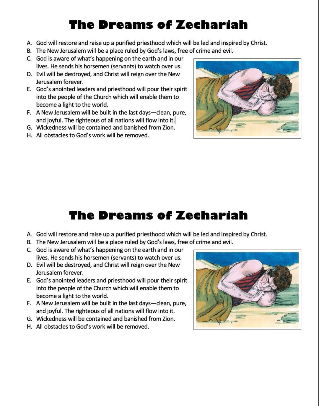 Haggai, Zechariah Handouts - Etsy