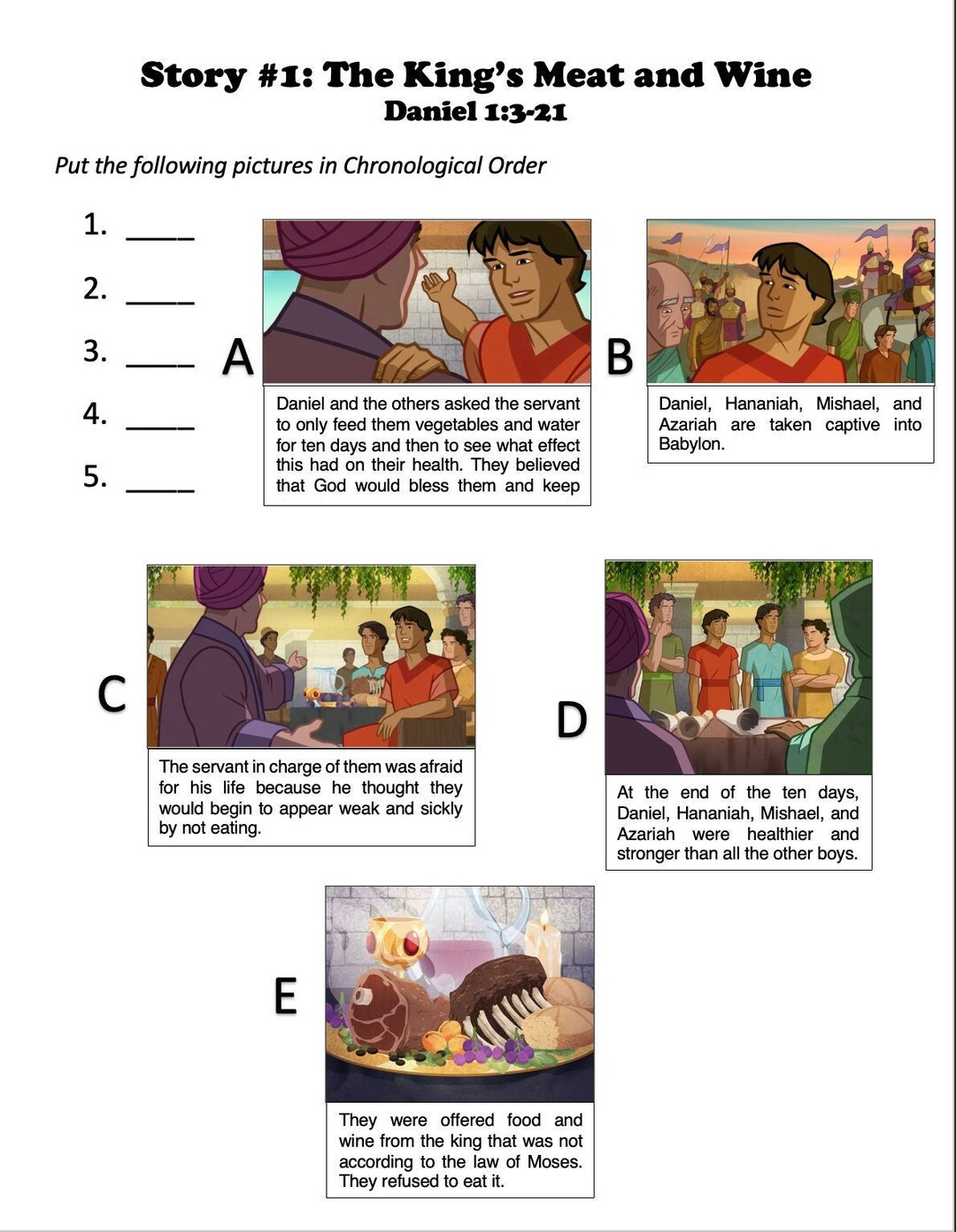 Daniel Handouts - Etsy