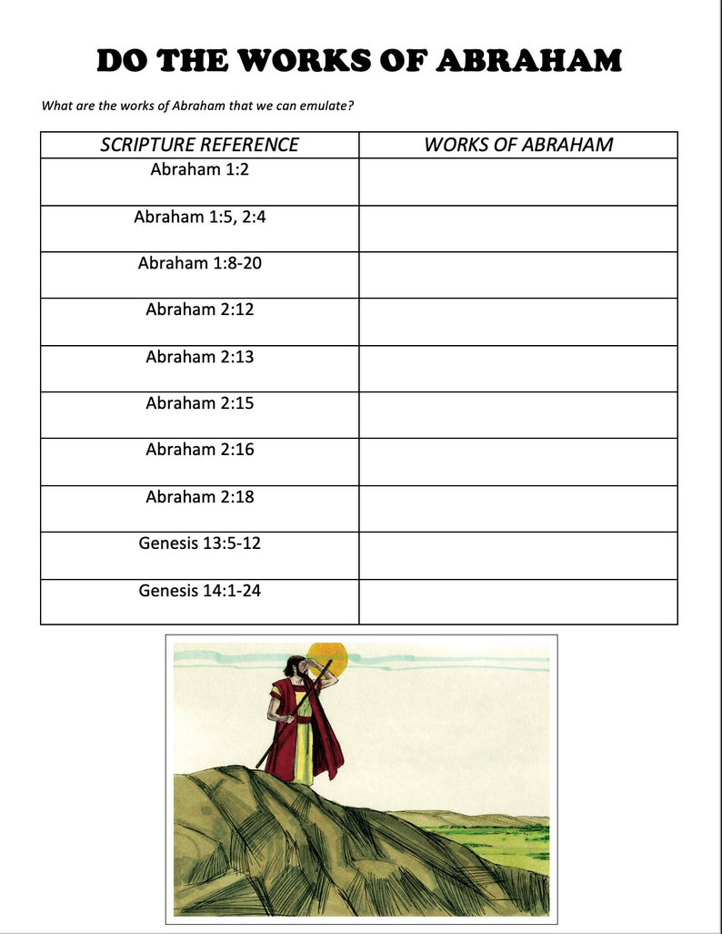 Genesis 12-17, Abraham 1-2 Handouts - Etsy