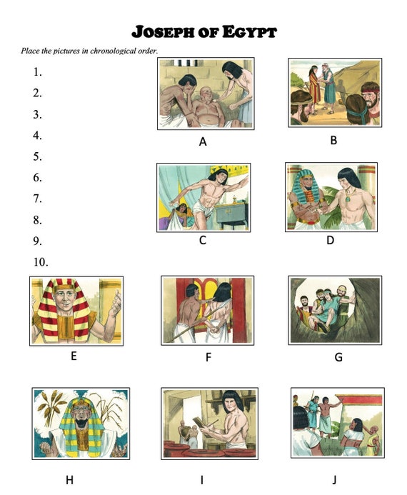 Genesis 37-41 Handouts - Etsy