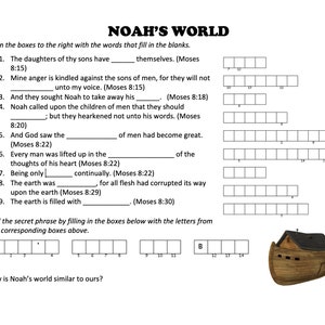 Genesis 6-11, Moses 8 Slides + Handouts - Etsy