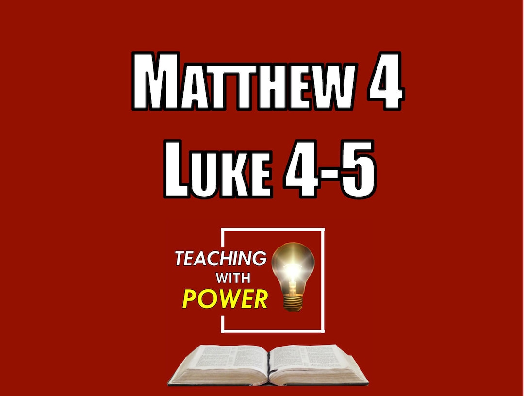 Matthew 4, Luke 4-5 Slides + Handouts - Etsy