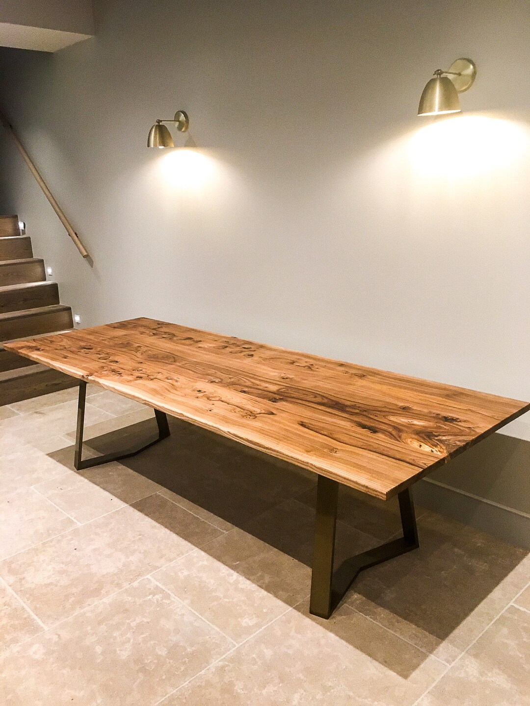 Reclaimed Elm Dining Table - Etsy