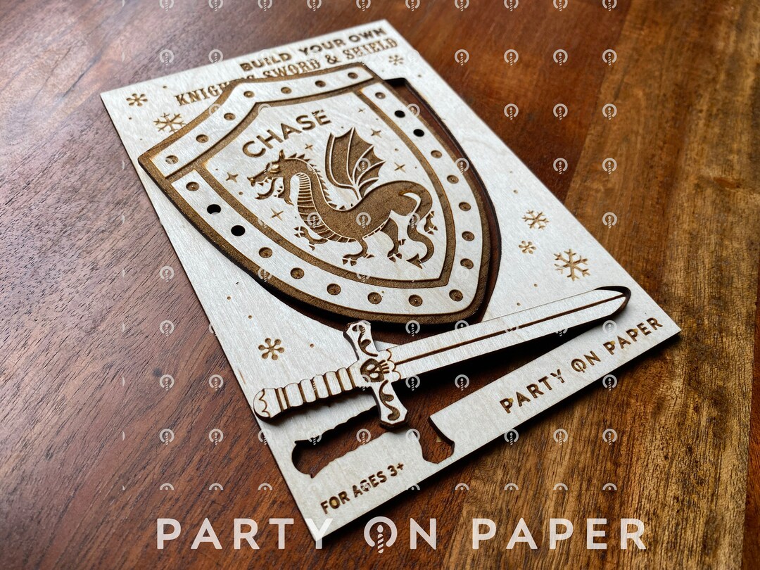 Build Your Own, Knight's Sword & Shield, Wood, Personalized - Etsy