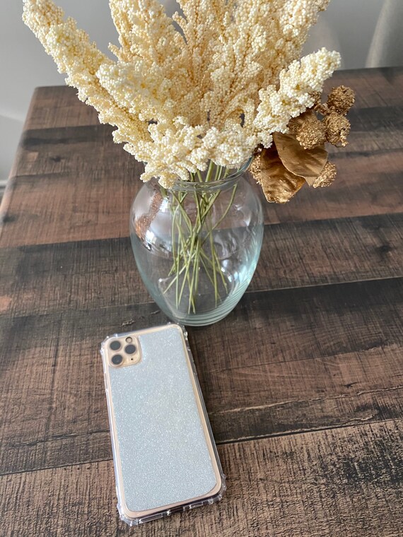 Pretty silver glitter Handmade Phone Case Iphone 6 6s 7 7 8 | Etsy