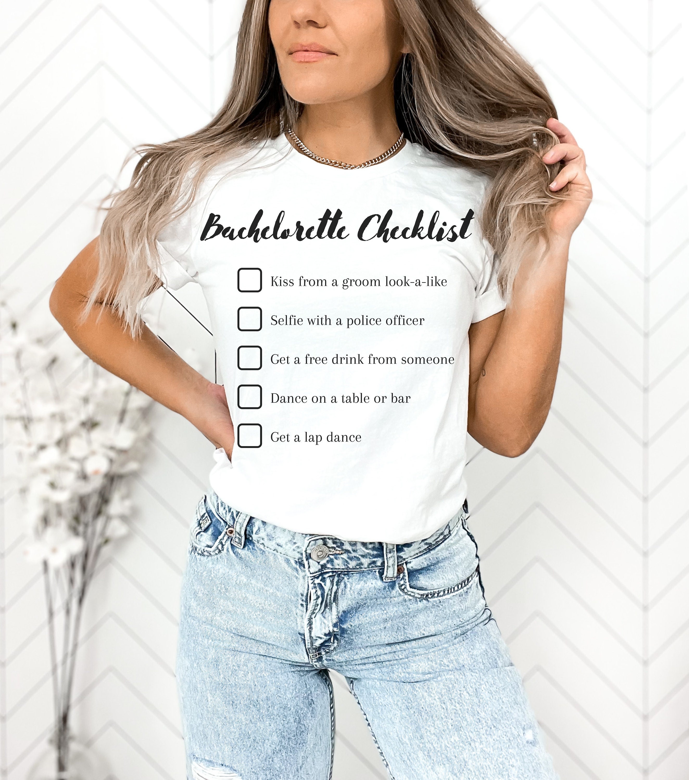 Custom Bachelorette Shirt, Bachelorette Checklist Shirt, Custom Shirt ...