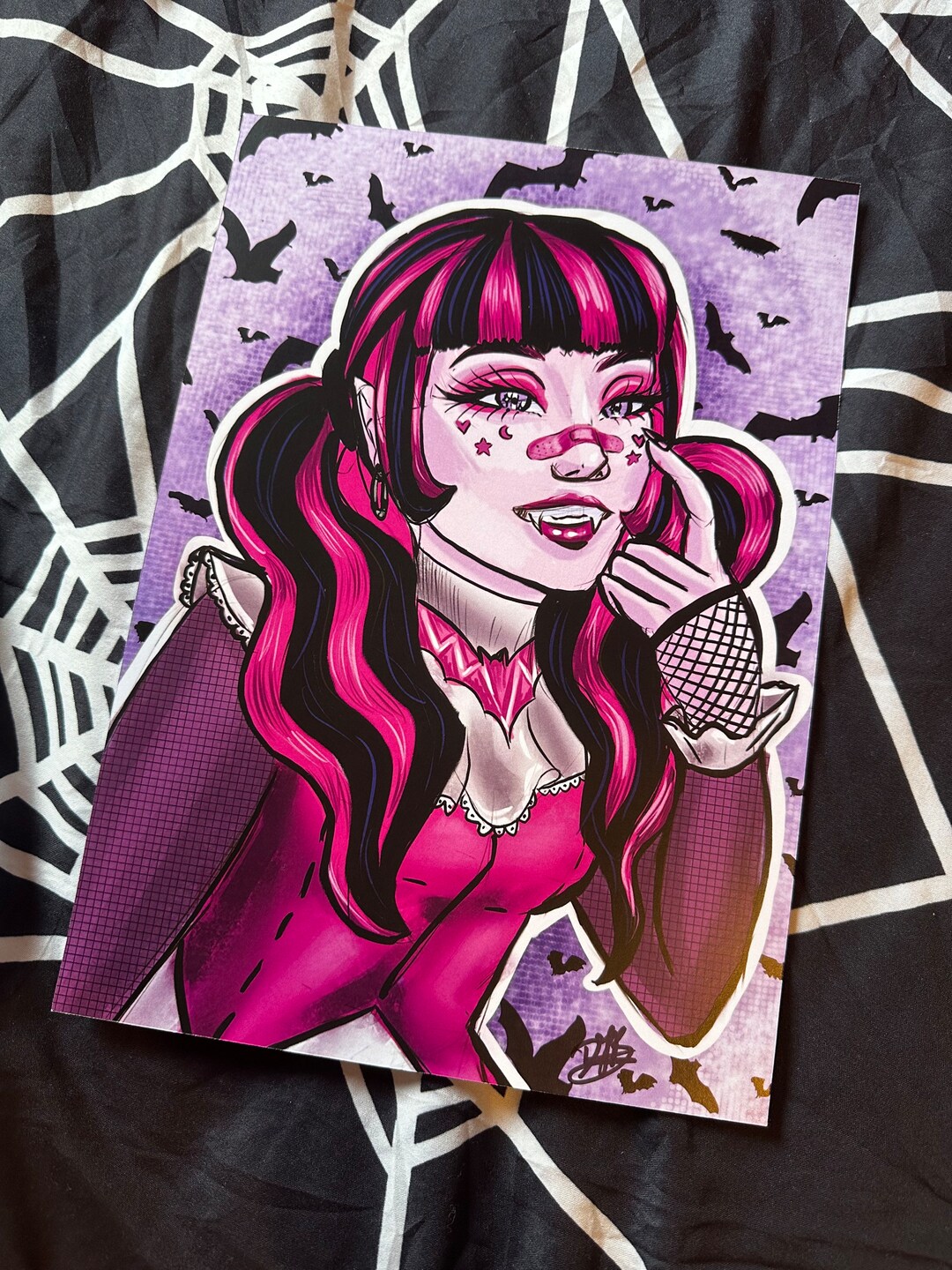 Drac Vampire Girl MH Print - A4 - Etsy