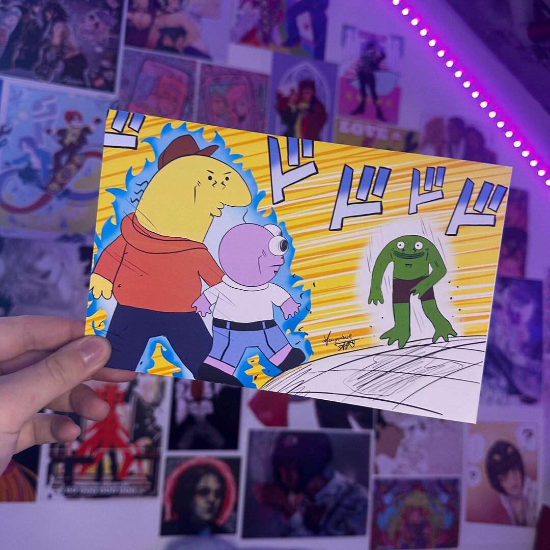 Smiling Friends JJBA Meme A5 Print - Etsy