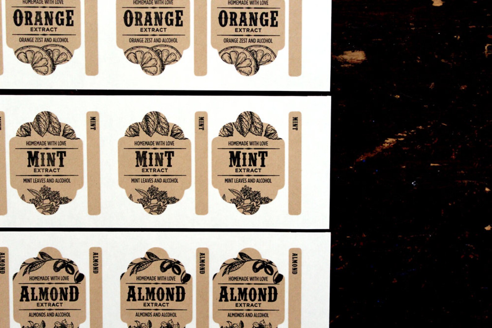 Kraft Extract Label With Tamper Seal for 2 Oz Boston Round | Etsy