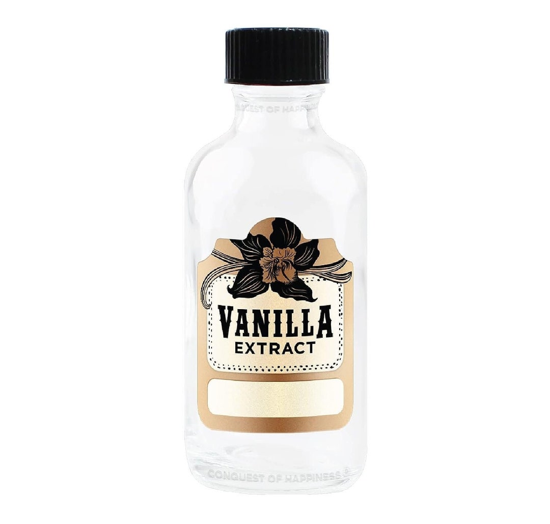 Vanilla Extract Label for 1 Oz Boston Round Bottles and Larger - Write ...