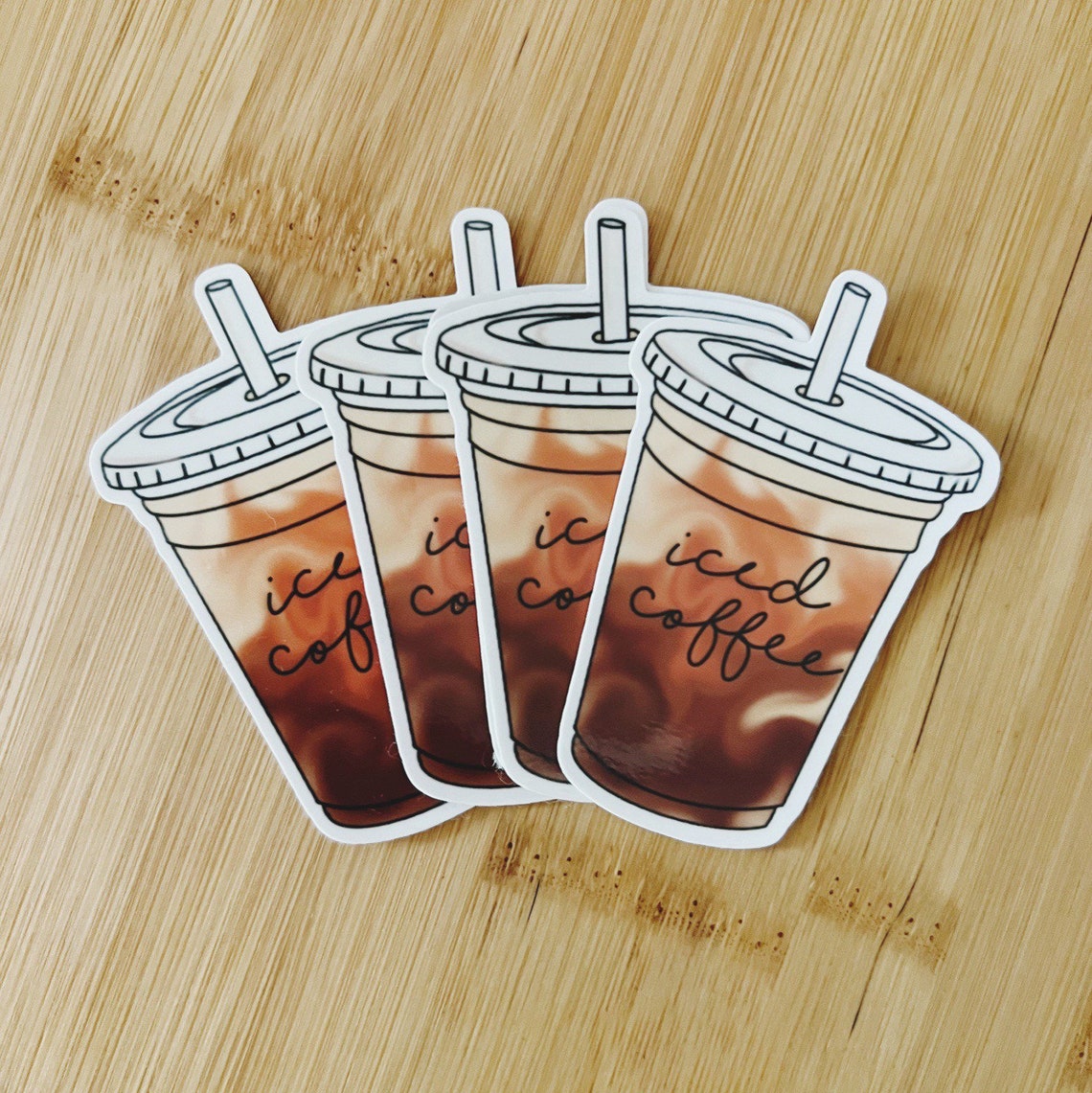Iced Coffee Sticker Vinyl Weatherproof Sticker Sticker for - Etsy