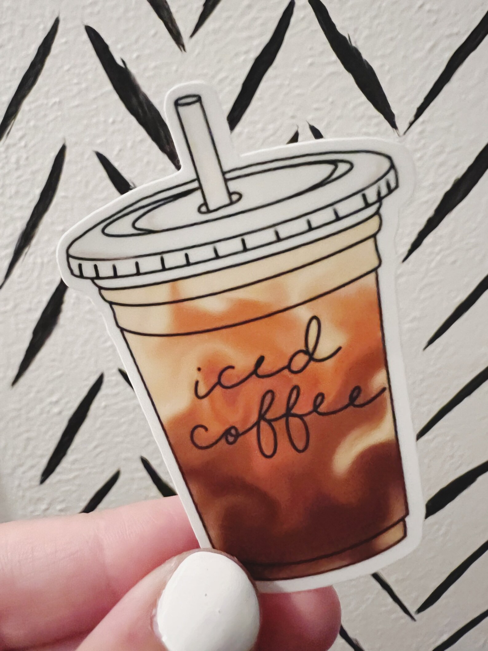 Iced Coffee Sticker Vinyl Weatherproof Sticker Sticker for - Etsy