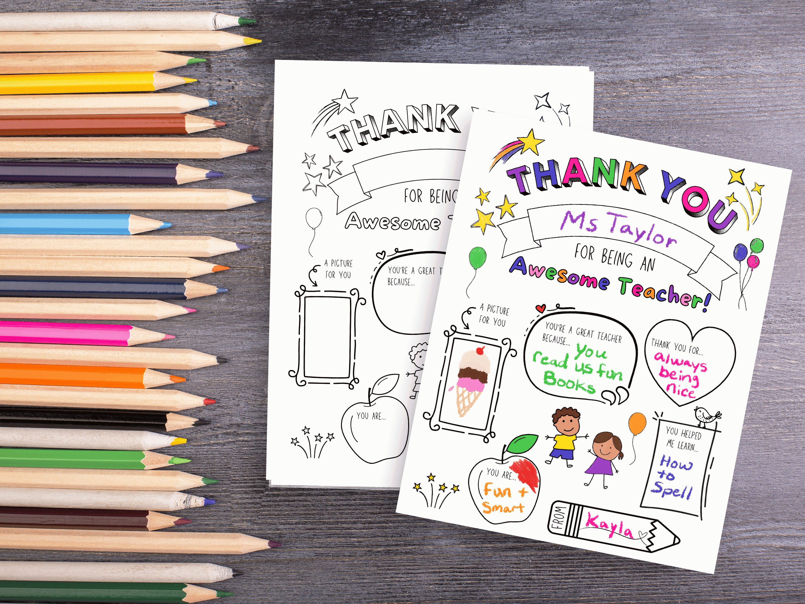 Teacher Appreciation Letter Printable for Kids, Memorable Teacher Gift ...