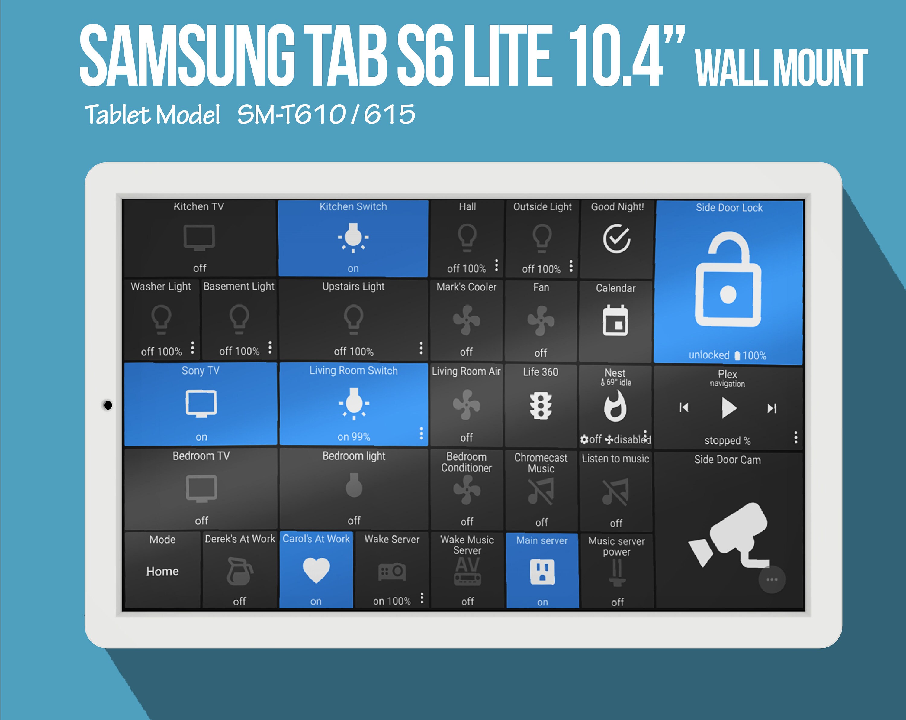 Samsung Tab S6 Lite 10.4 Tablet SM-P610 / 615 Wall Mount - Etsy