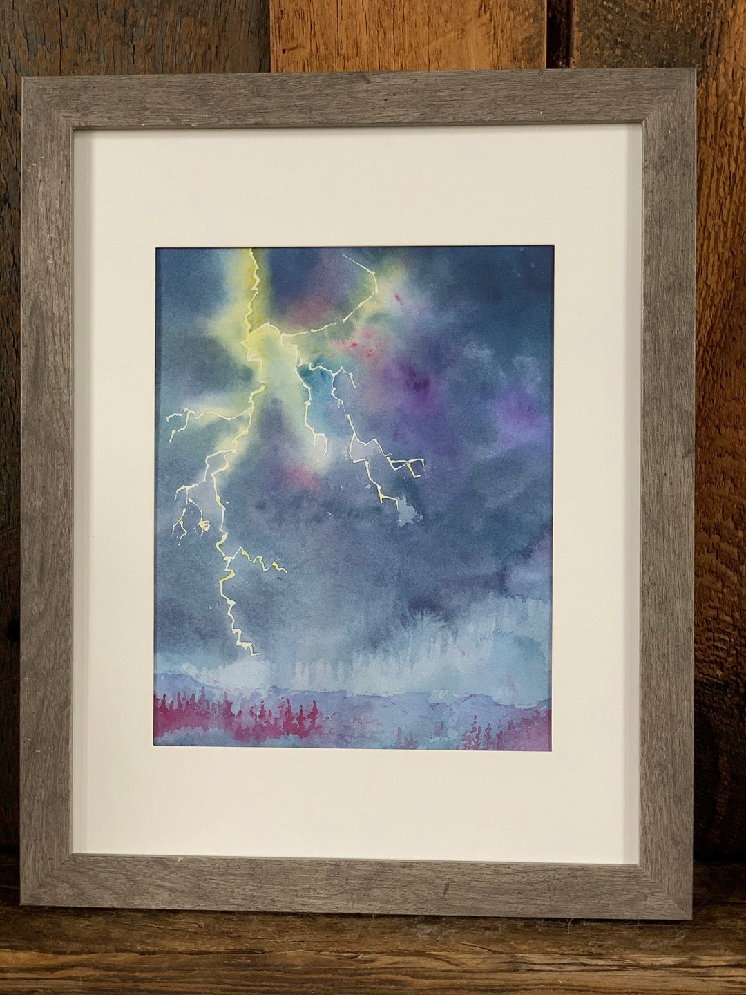 Electric Night, Watercolor Print, 8x10 - Etsy