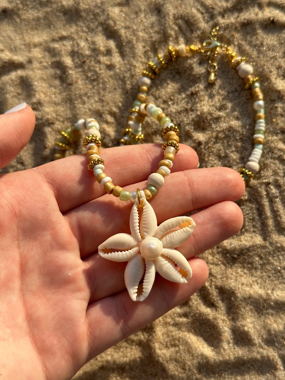 Natural Shell Necklace - Etsy