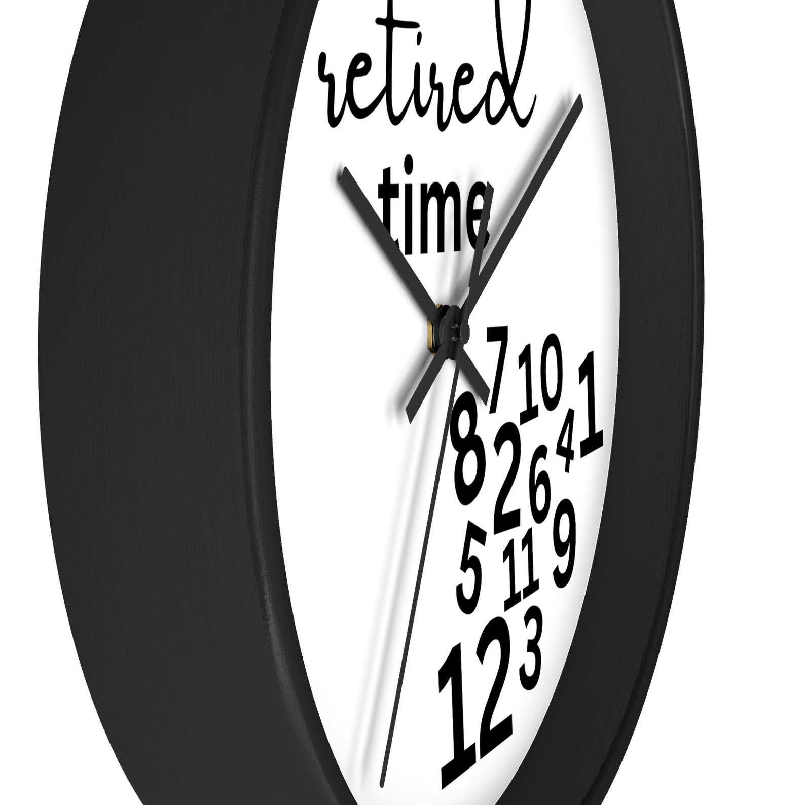 Custom Retirement Wall Clock | on Retired Time Wall Clock for Him ...