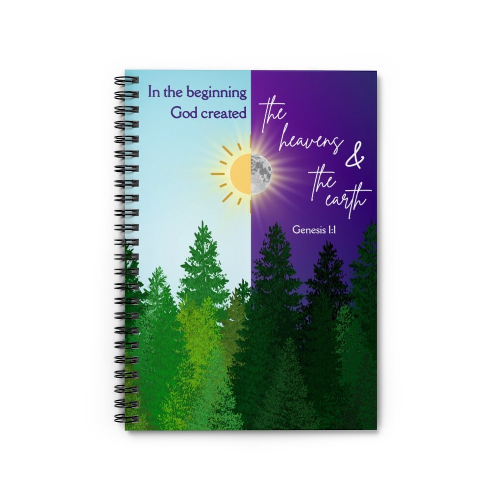 Custom in the Beginning Bible Verse Notebook Genesis Bible - Etsy