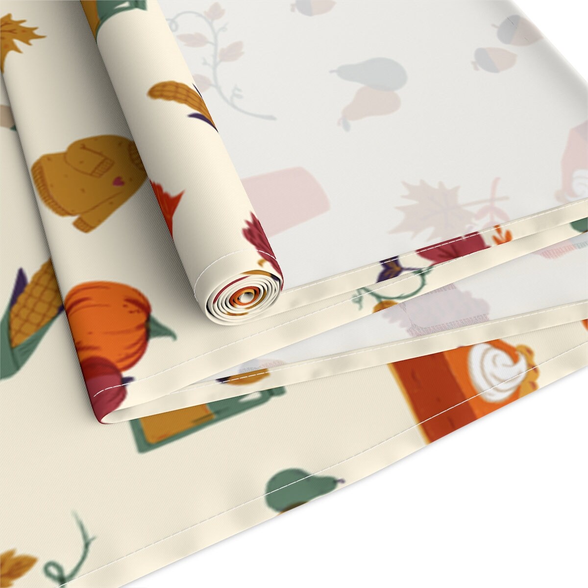 Custom Thanksgiving Dinner Cotton Table Runner Cute Fall - Etsy