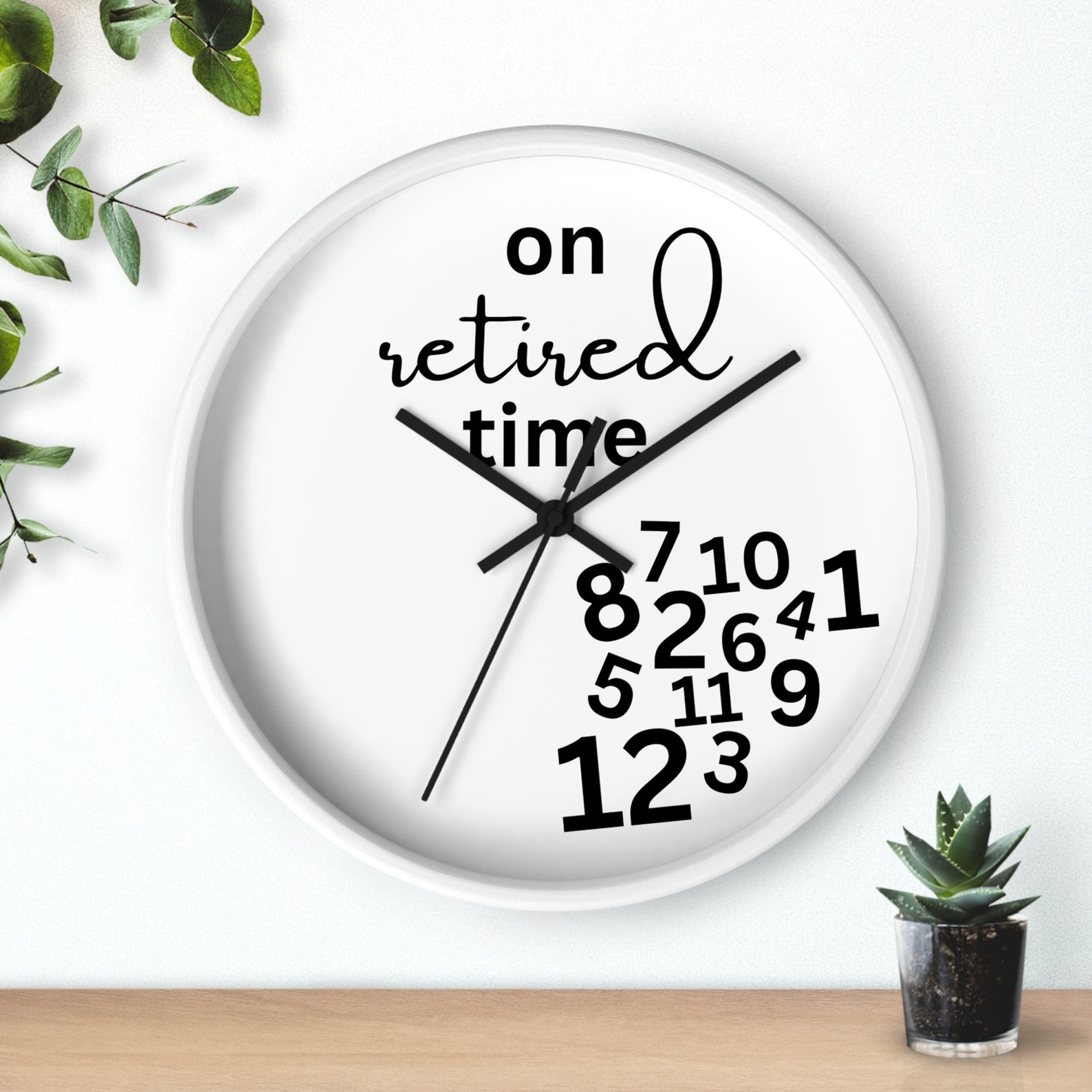 Custom Retirement Wall Clock | on Retired Time Wall Clock for Him ...