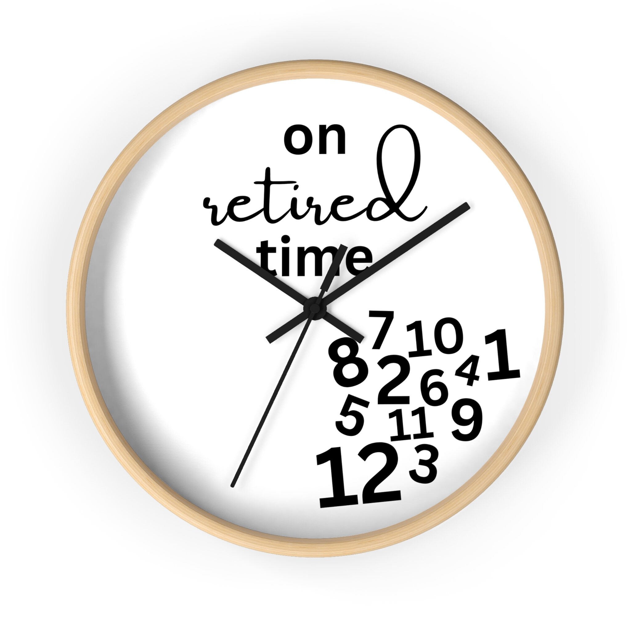 Custom Retirement Wall Clock on Retired Time Wall Clock for Him ...