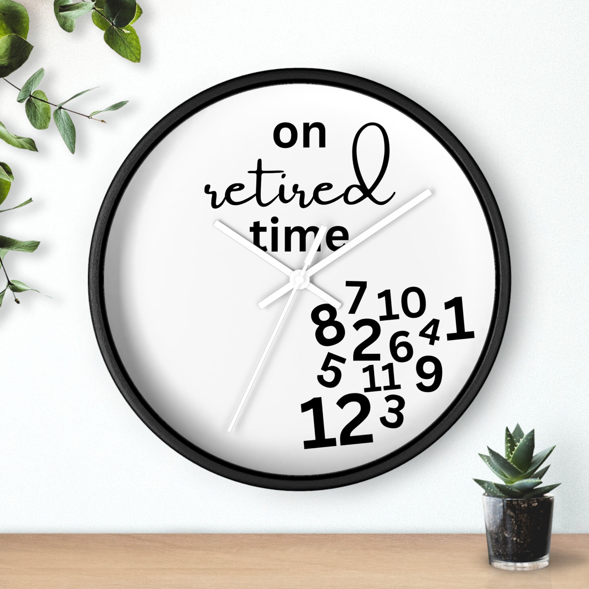 Custom Retirement Wall Clock | on Retired Time Wall Clock for Him ...