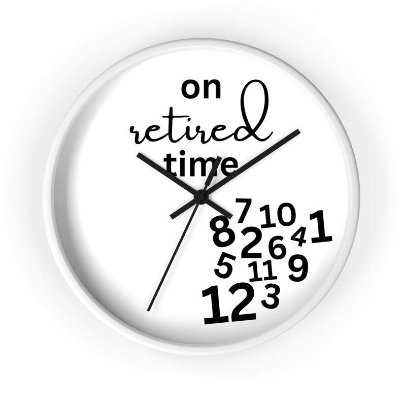 Custom Retirement Wall Clock | on Retired Time Wall Clock for Him ...