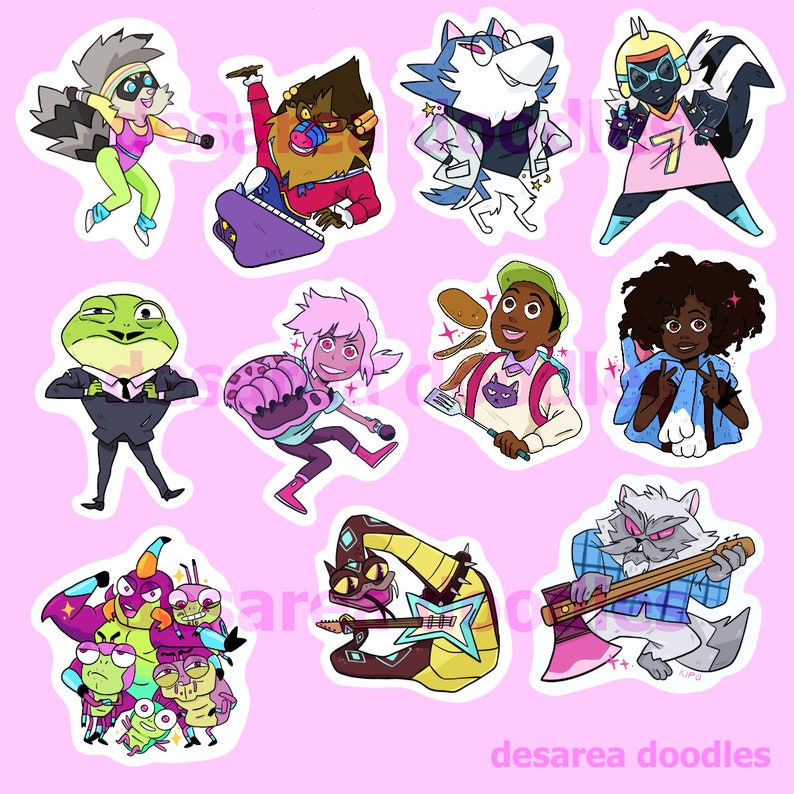 KIPO Cute Sticker Set Kipo Benson Wolf | Etsy