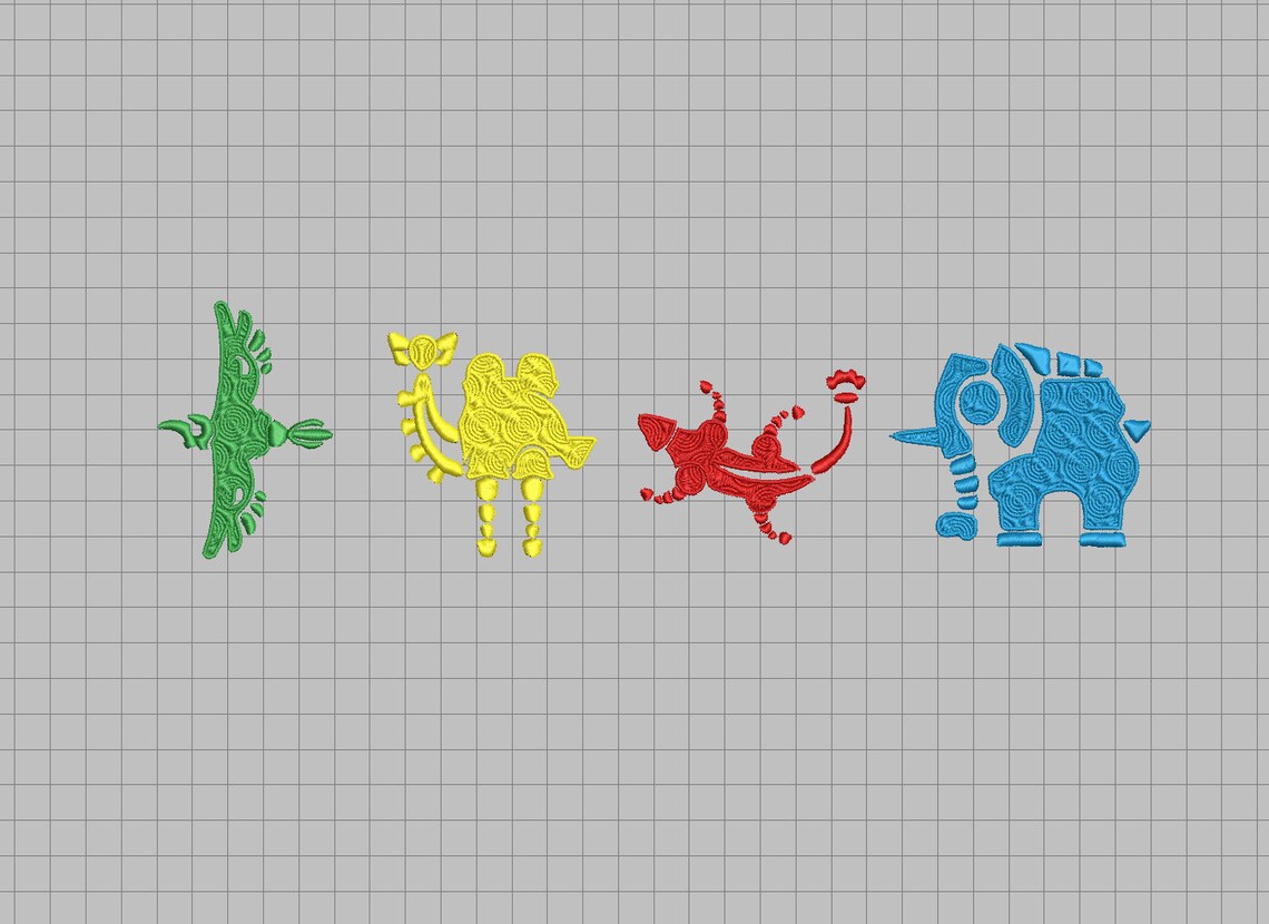 Divine Beasts 9 Design Collection Embossed Machine Embroidery - Etsy