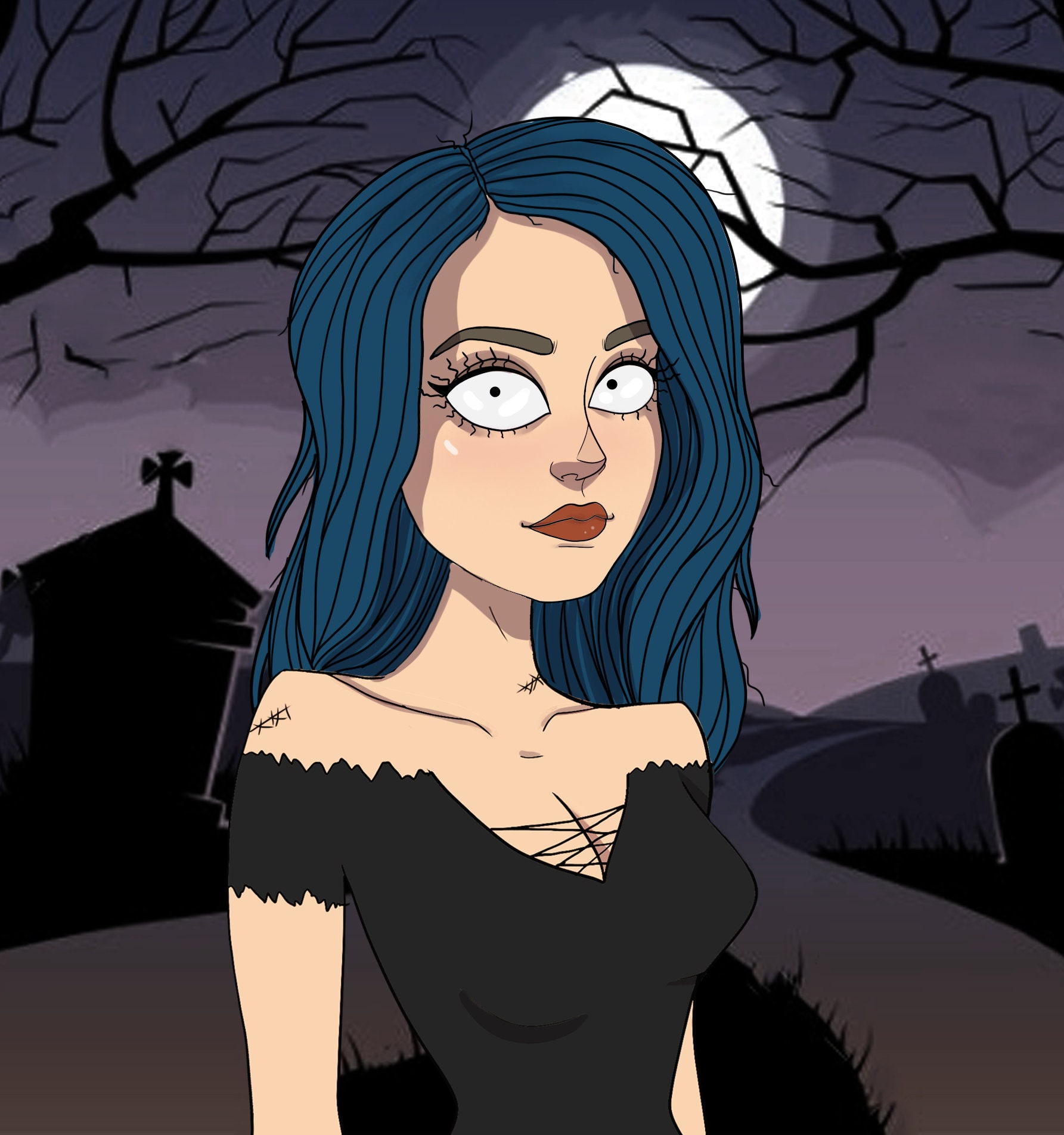 Tim Burton Custom Portrait Print Addams Family Portrait Gift - Etsy UK