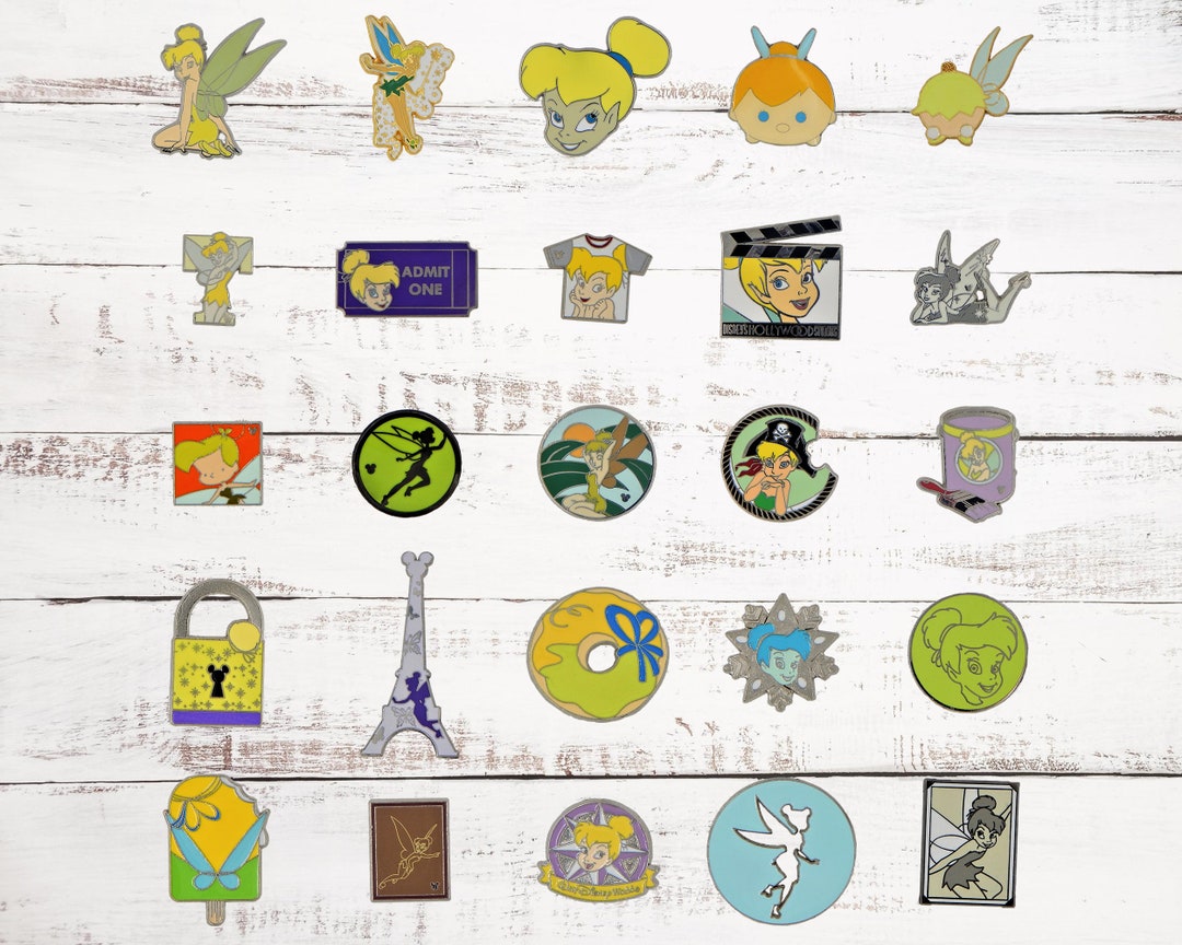 Tinker Bell Theme 5 Disney Park Trading Pins Set ~ Randomly Assorted ...