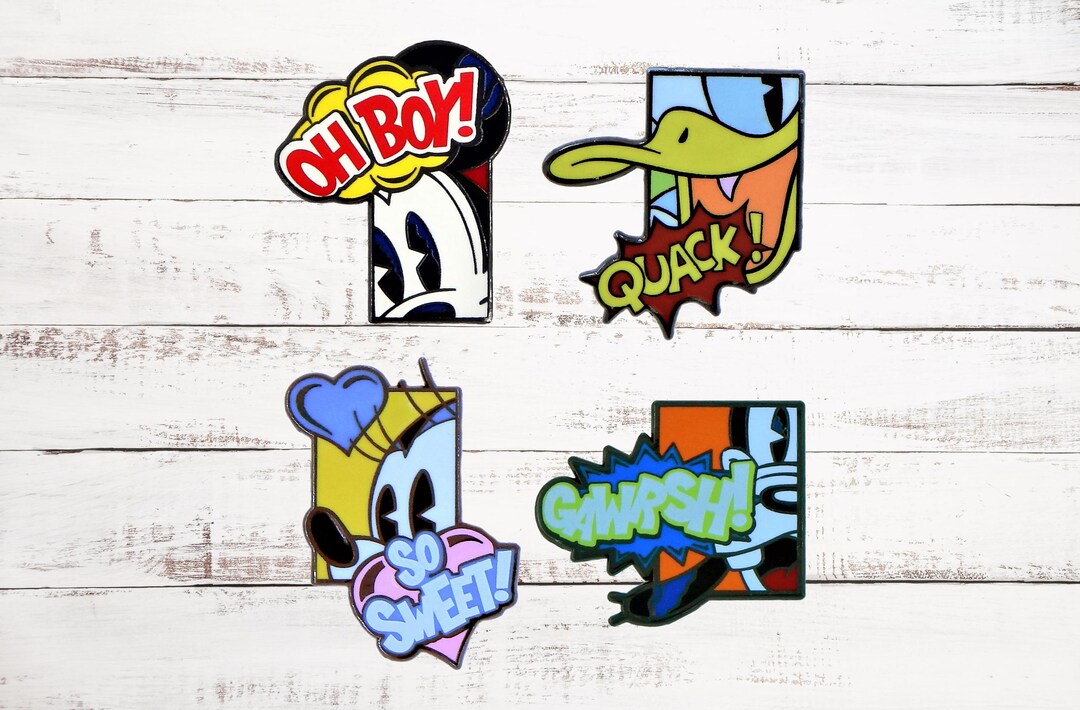 Disney Pins Mickey & Friends Comic Book Themed Trading Park Pin Set ...