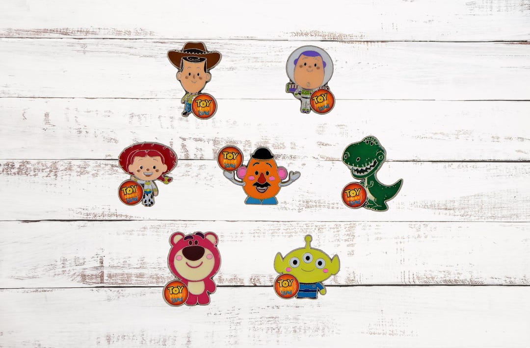 Toy Story Characters Themed 7 Pin Starter Set Disney Park Trading Pins ...