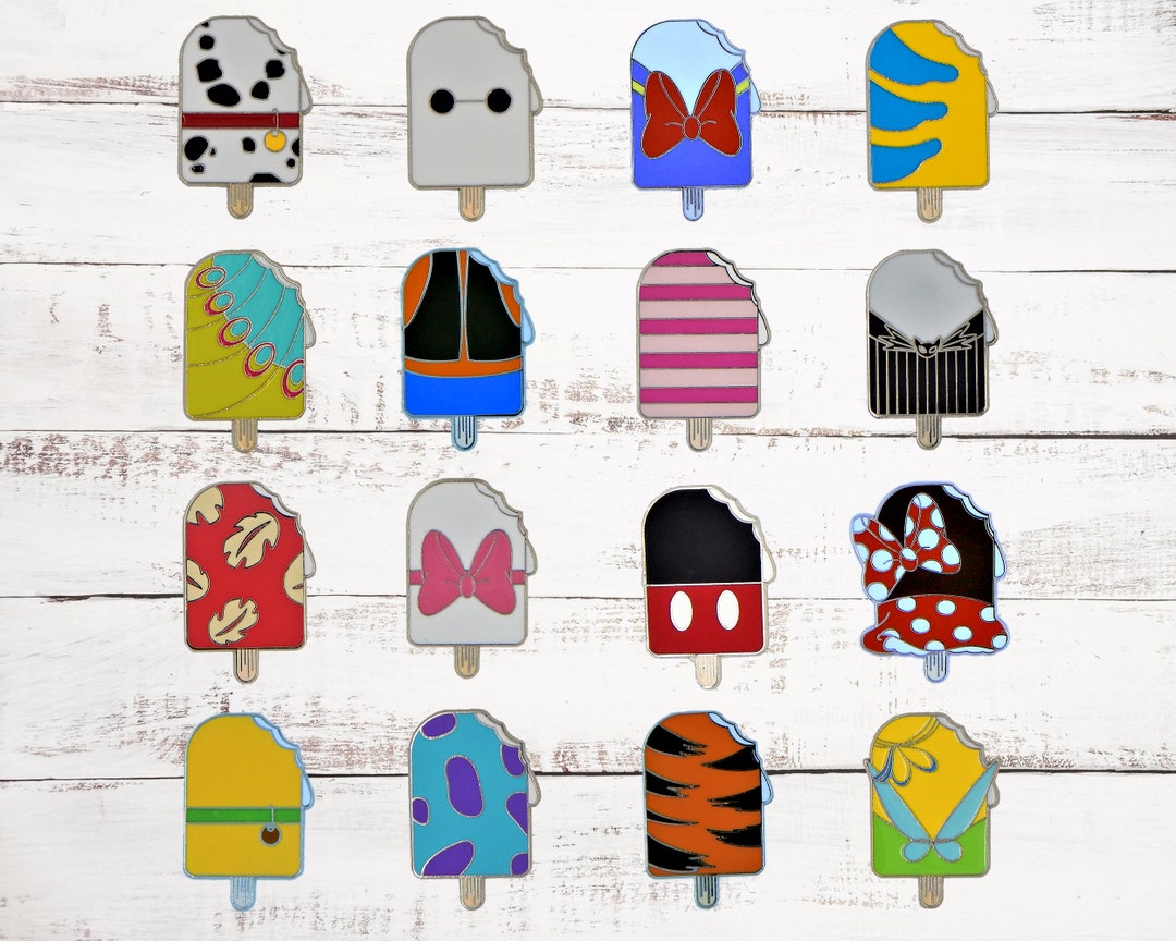 5 Randomly Selected Popsicle Character Pins Disney Park Trading Pin Set ...